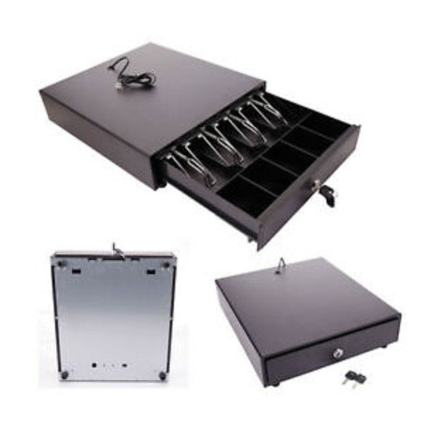 [ready Stock] Pos System Metal Cash Drawer With 5 Segments Keylock